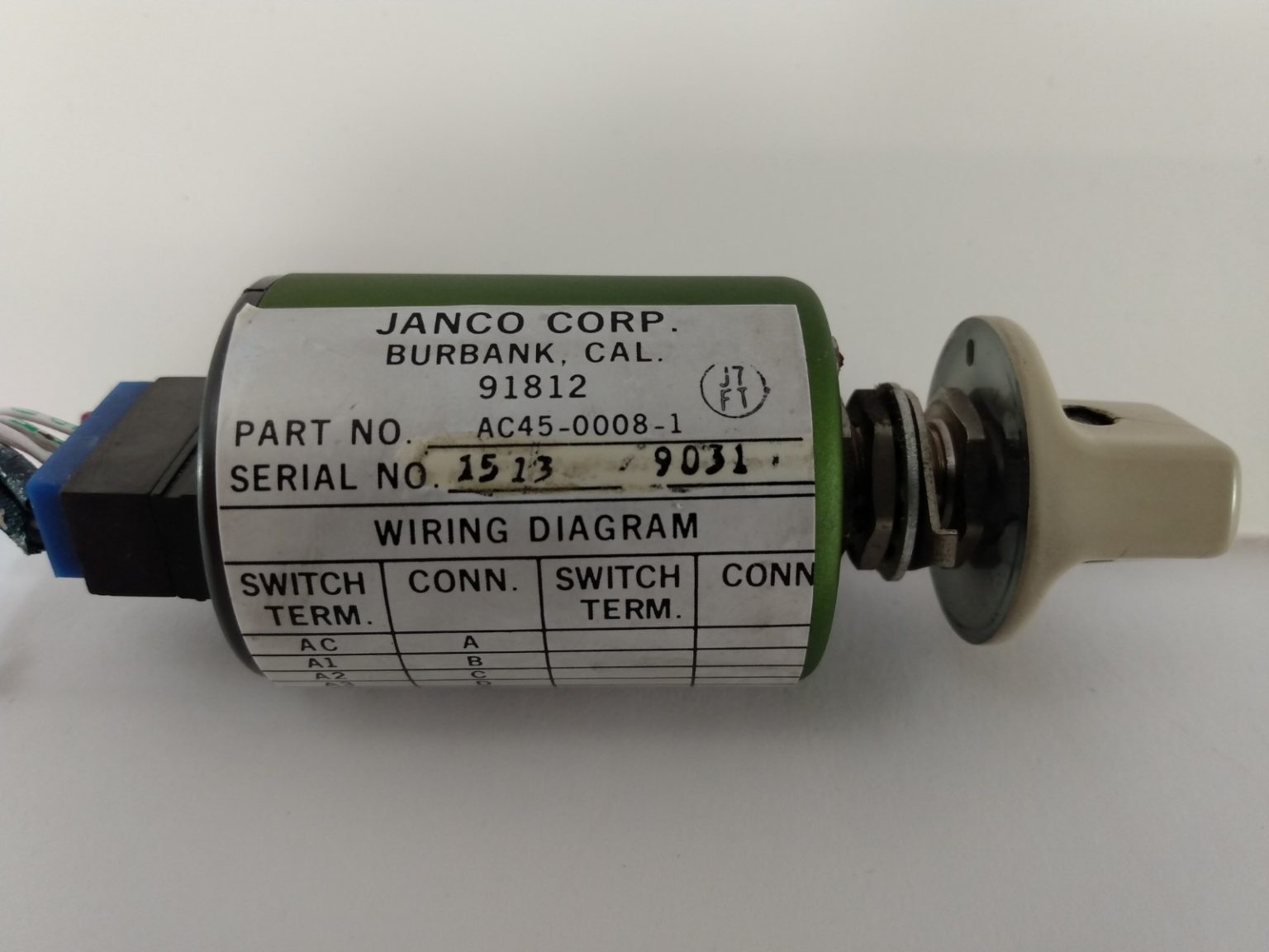 Janco Switch PN AC45-0008-1 – Flight Simulator Components